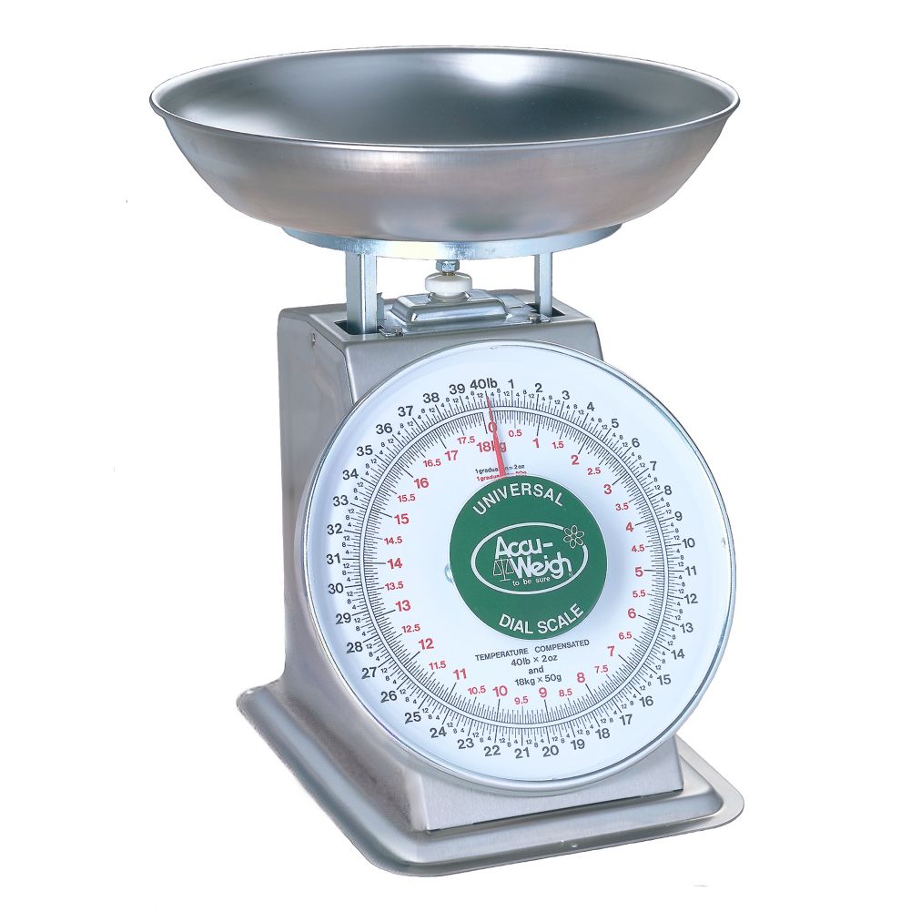 Yamato SM(N)-40PK C/P Accu-Weigh 40 Lb Dial Produce Scale w/ 10" Bowl ...