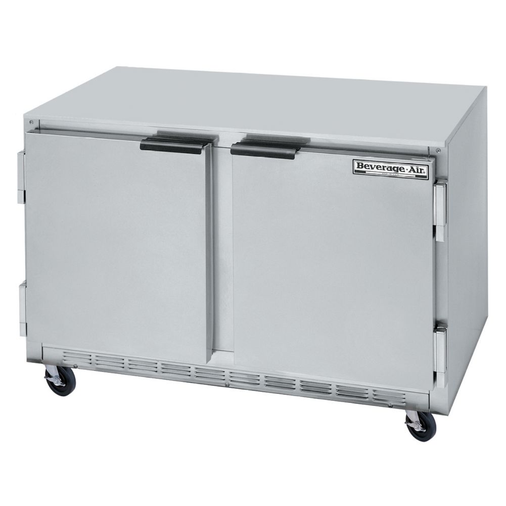 Beverage-Air UCR34Y S/S 2-Door Undercounter Refrigerator w/Casters ...