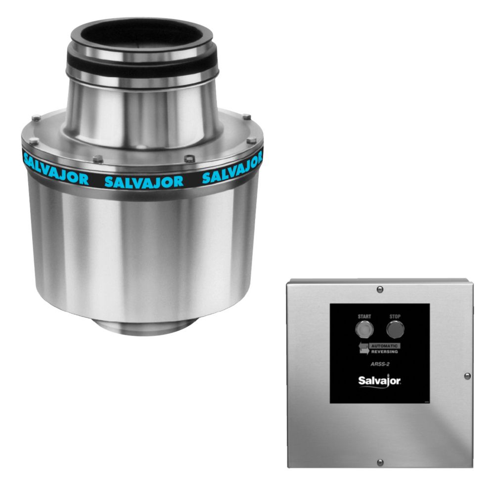 Salvajor 1.5-HP Disposer w/ Auto Reverse and Trough Mount Assembly ...