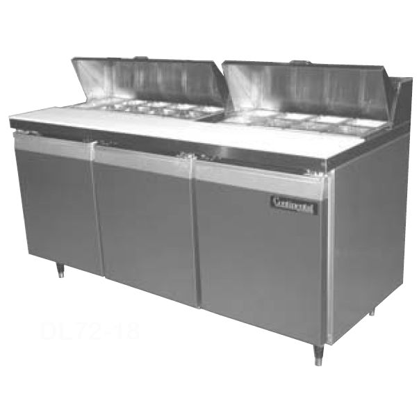 Continental Mighty Top 20.6 Cu Ft Sandwich Unit w / Thirty 1/6 Pans ...