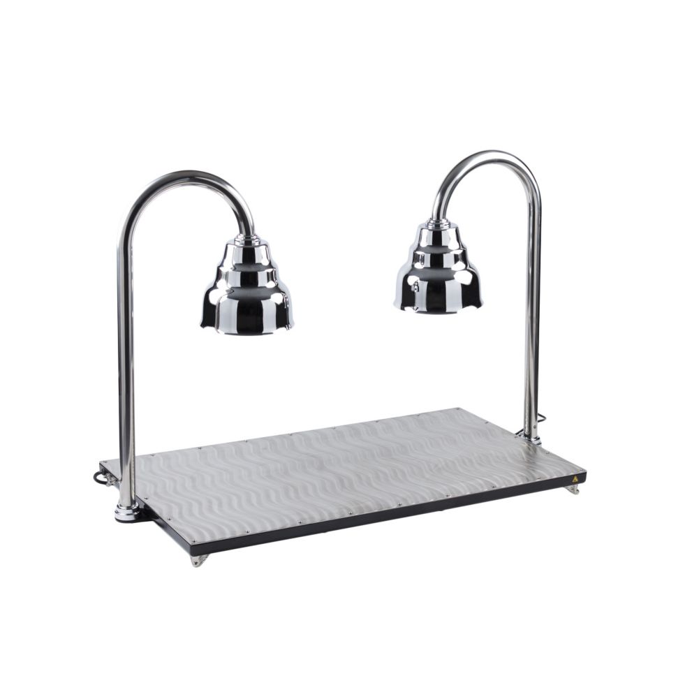Bon Chef 9687 Stainless Grand Banquet Heated Tray with Dual Heat Lamps ...