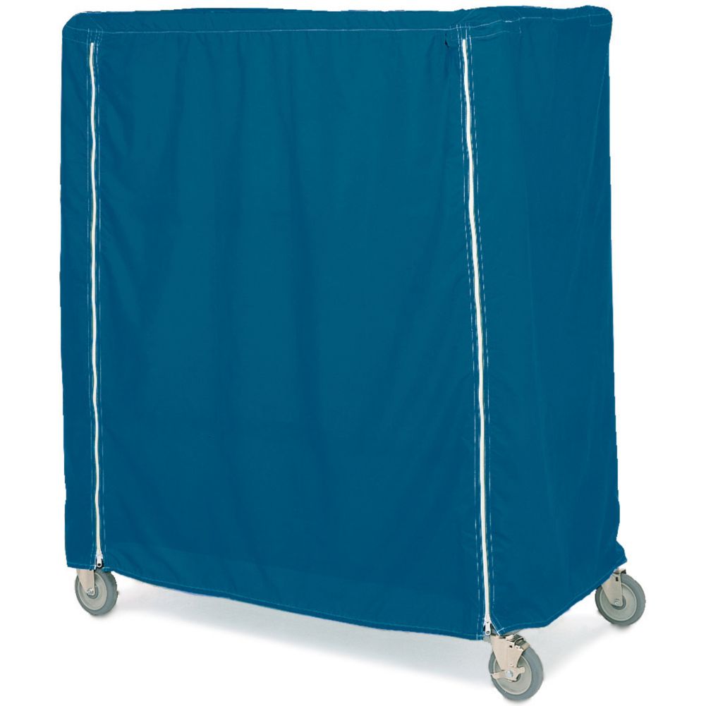 Metro® 24 x 60 x 54" Uncoated Marine Blue Vinyl Cart Cover | Wasserstrom