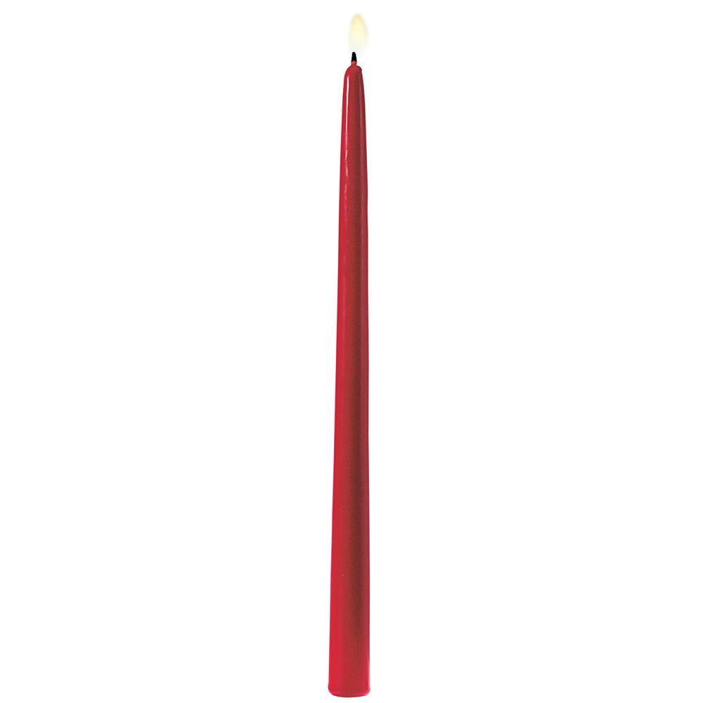 Sterno Products® 10" Red Taper Candle | Wasserstrom