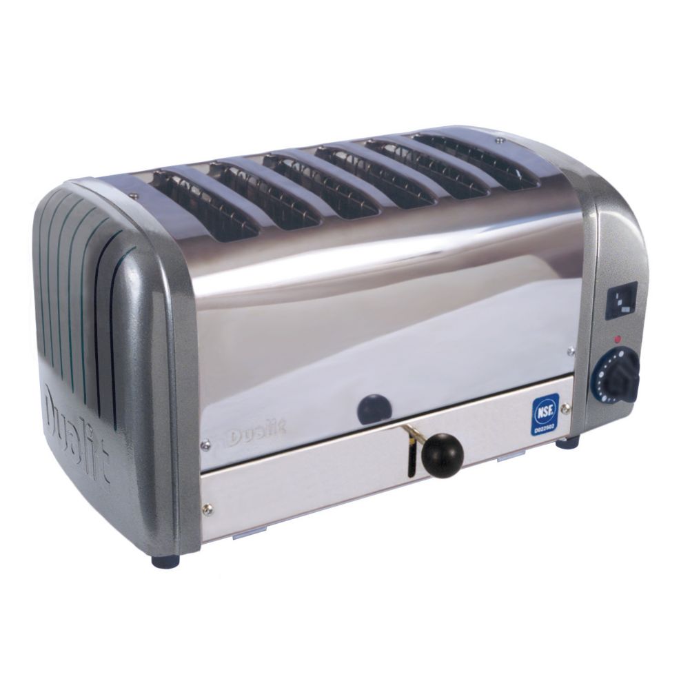 Cadco CTW-6M(220) Commercial Stainless 6-Slice / 220V Toaster | Wasserstrom